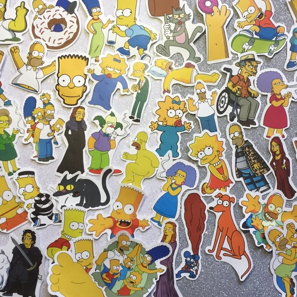 Accessories | 518 Set Of 5pcs The Simpsons Stickers | Poshmark